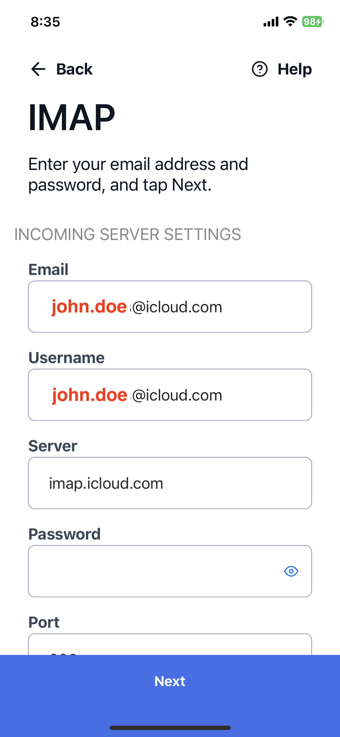 How to set up an iCloud mail account in OfficeMail apps ...