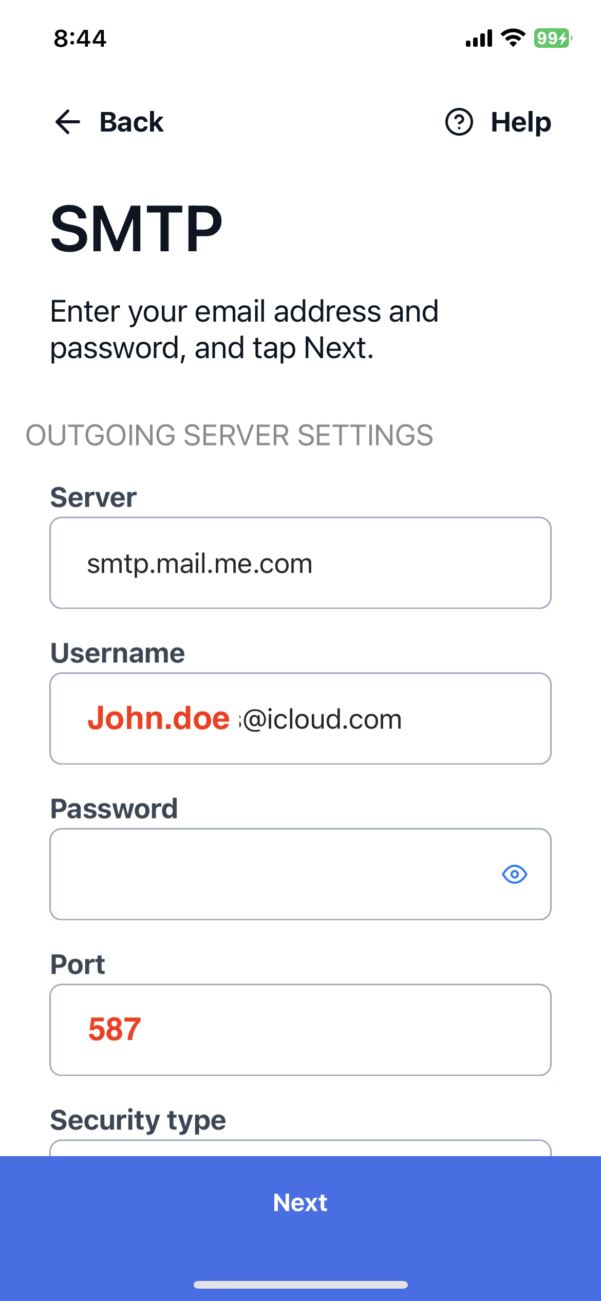 How to set up an iCloud mail account in OfficeMail apps ...
