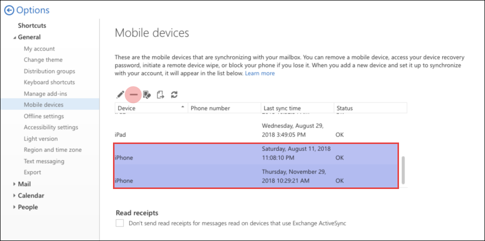 How to remove a mobile device from your Exchange and Office365 accounts ...